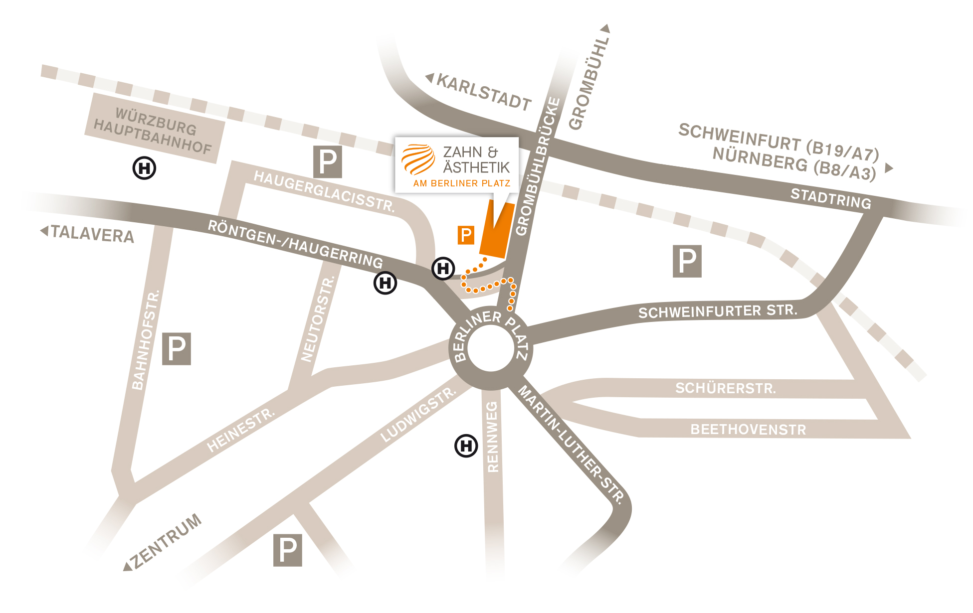 Anfahrt - Praxis Hugo